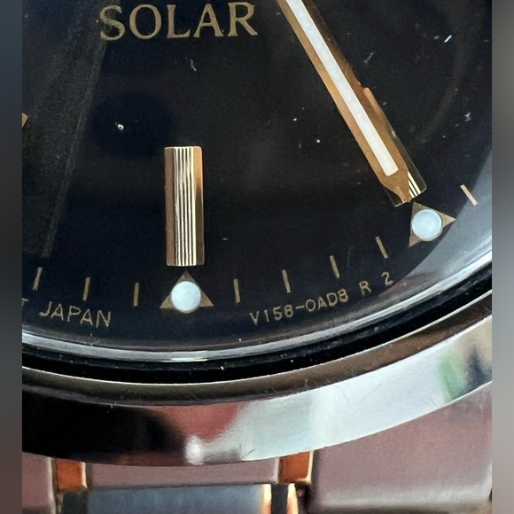 Seiko | Accessories | Seiko Solar Mens Watch Twotone Bracelet Black ...